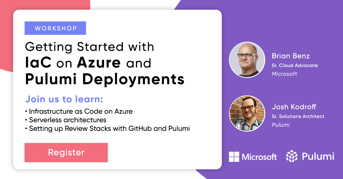Getting Started with Azure IaC and Pulumi Deployments | Pulumi Getting Started with Azure IaC and Pulumi Deployments | Pulumi