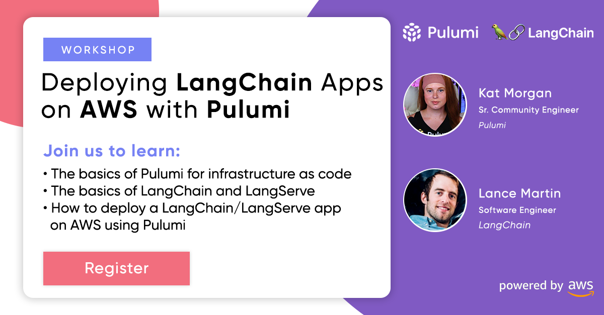 Deploying LangChain Applications on AWS with Pulumi | Pulumi Deploying LangChain Applications on AWS with Pulumi | Pulumi