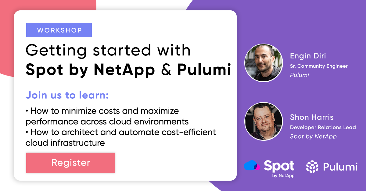 Getting started with Spot by NetApp with Pulumi | Pulumi Getting started with Spot by NetApp with Pulumi | Pulumi