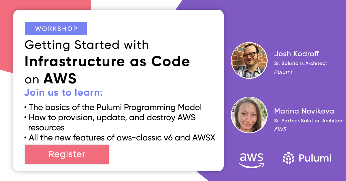 Getting Started with Infrastructure as Code on AWS | Pulumi Getting Started with Infrastructure as Code on AWS | Pulumi