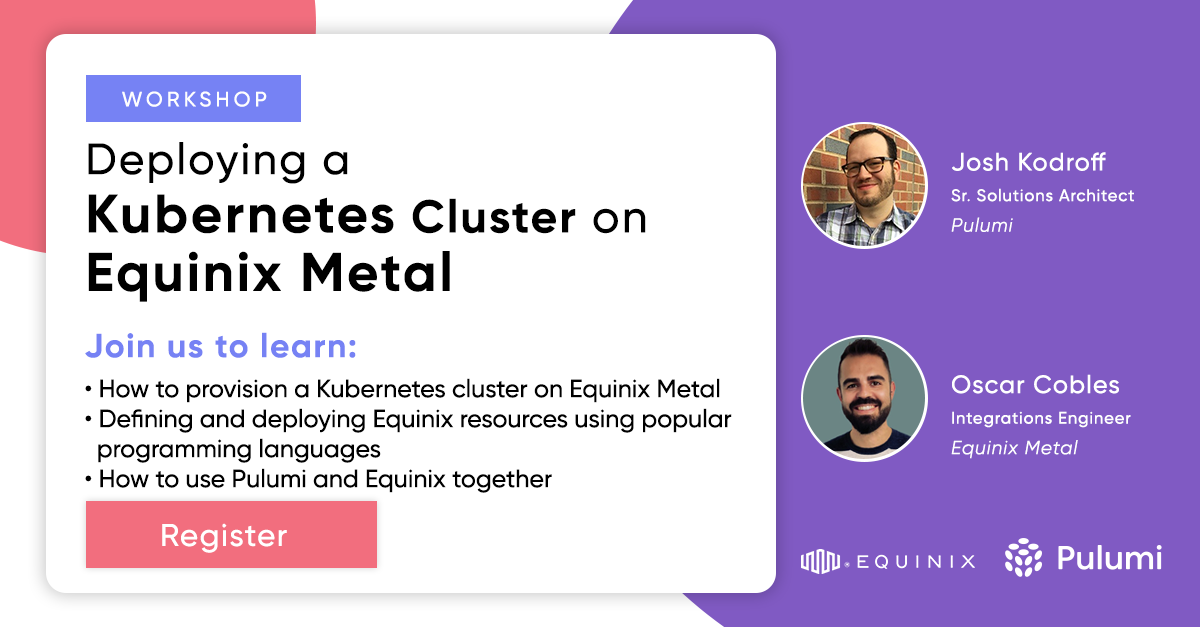 Deploying a Kubernetes Cluster on Equinix Metal | Pulumi