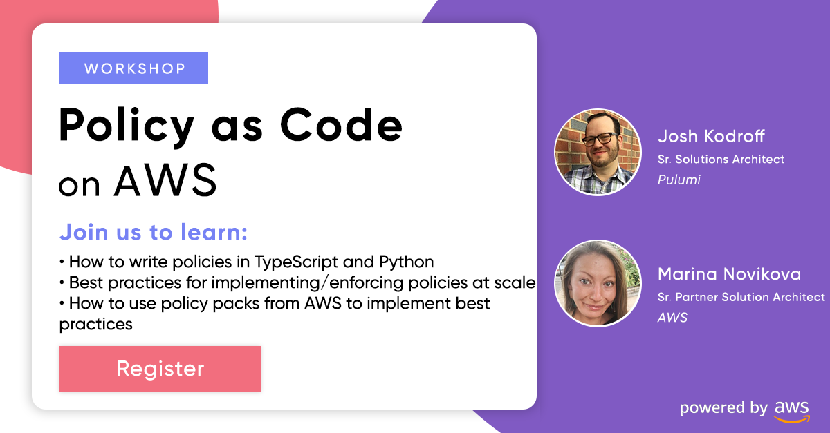 Policy as Code on AWS | Pulumi Policy as Code on AWS | Pulumi